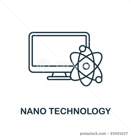 Nano Technology icon. Line element from... - Stock Illustration ...