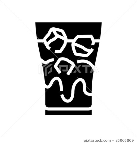ice coffee glyph icon vector illustration-插圖素材 [85005809] - PIXTA圖庫