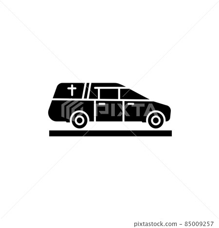 Hearse car line color icon. Religion. Sign for... - Stock Illustration ...