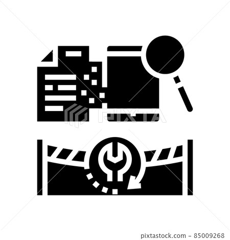 computer forensics services glyph icon vector... - Stock Illustration ...