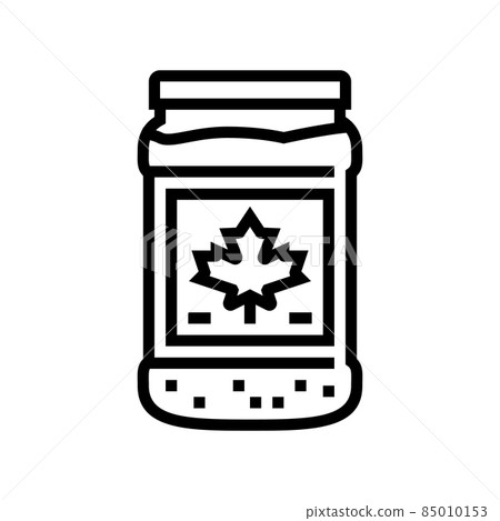 maple sugar bottle line icon vector illustration - Stock Illustration ...