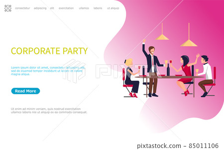 Corporate Party Meeting Business Employees Vector - Stock Illustration ...