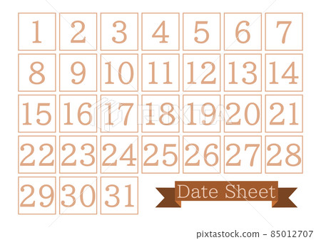 Date sheet template material - Stock Illustration [85012707] - PIXTA