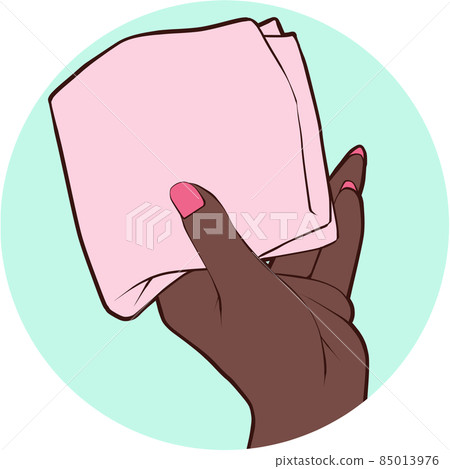 Woman hand holding a handkerchief - Stock Illustration [85013976] - PIXTA