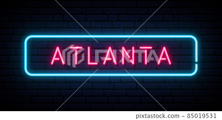 Atlanta neon sign. - Stock Illustration [85019531] - PIXTA