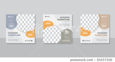 minimalist promotion square web banner for... - Stock Illustration ...