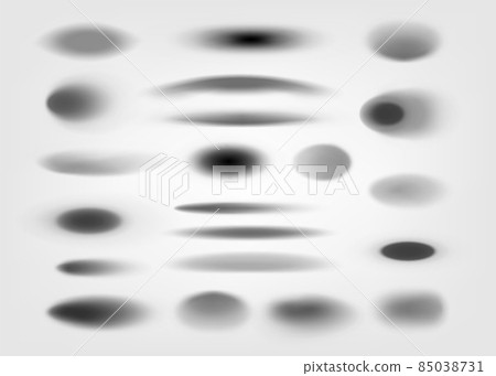 Round realistic shadows. Realistic circular... - Stock Illustration ...
