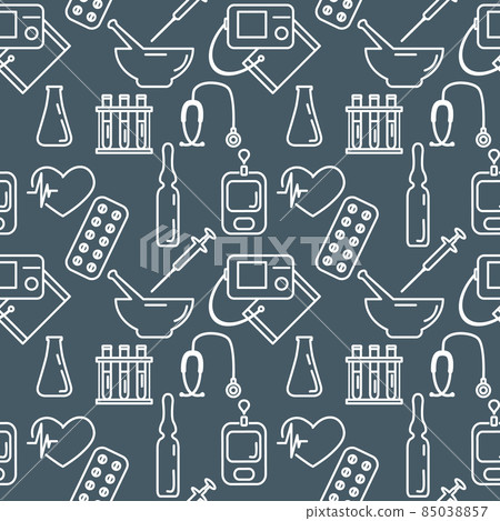 Medical Pattern Medicine Pharmacy Hospital Clinic - Stock Illustration ...