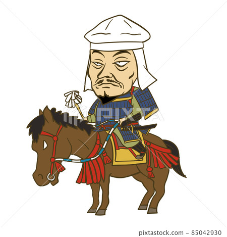 Japanese Sengoku Busho: Illustration Hojo Soun - Stock Illustration ...