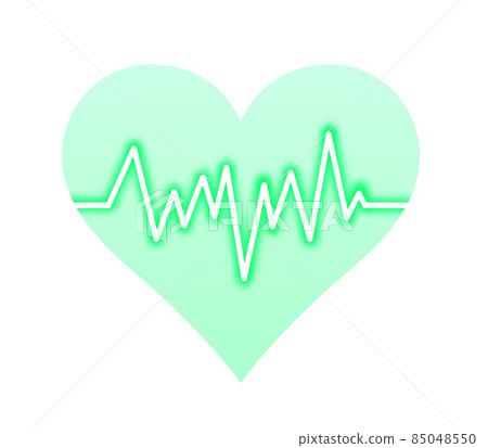 Pulse heart (green) - Stock Illustration [85048550] - PIXTA