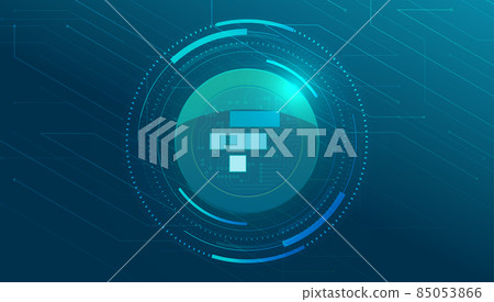 FTX token banner. FTT coin cryptocurrency... - Stock Illustration ...