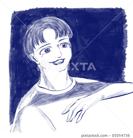 Show your double teeth and laugh - Stock Illustration [85054736] - PIXTA