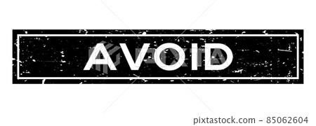 Grunge black avoid word square rubber seal... - Stock Illustration ...