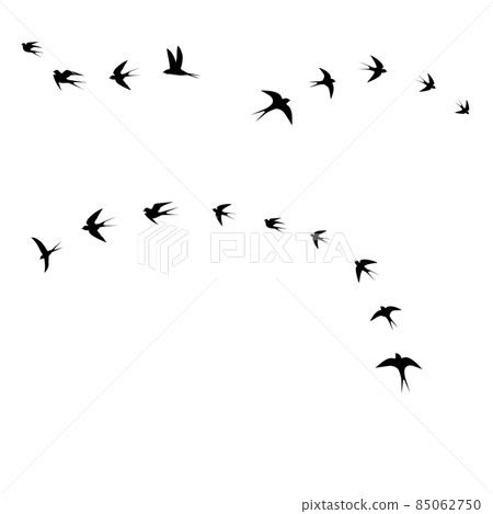 birds flying high,vector illustration - Stock Illustration [85062750 ...