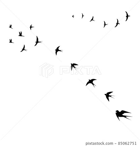 birds flying high,vector illustration - Stock Illustration [85062751 ...