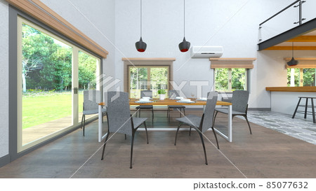 Spacious living room - Stock Illustration [85077632] - PIXTA