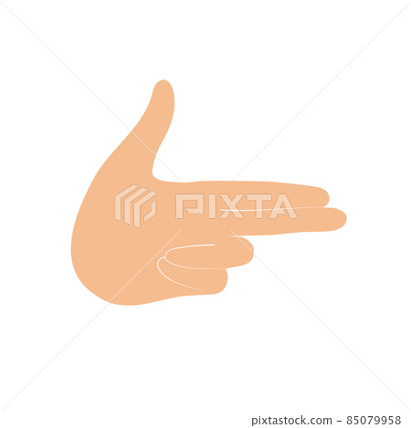 Hand gun with two fingers extended. Finger gun... - Stock Illustration ...