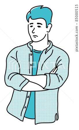 An expressionless man - Stock Illustration [85080515] - PIXTA