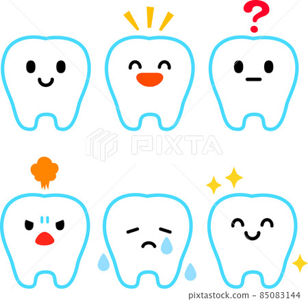 Tooth character illustration set - Stock Illustration [85083144] - PIXTA