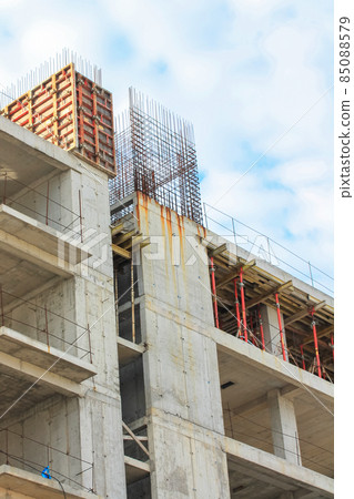 Concrete construction of a new high-rise...-照片素材（圖片） [85088579] - PIXTA圖庫