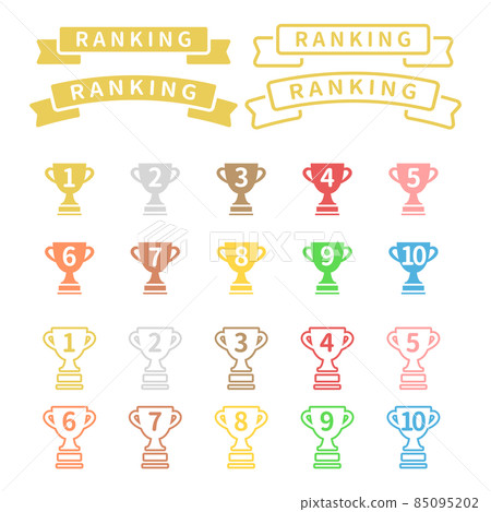 Flat ranking icon set - Stock Illustration [85095202] - PIXTA