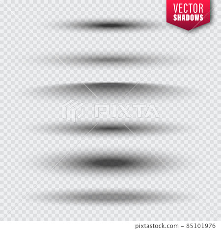 Vector shadows collection on transparent... - Stock Illustration ...