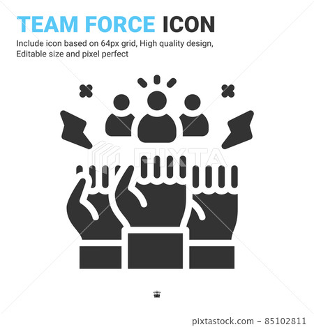 Team force icon vector with glyph style... - Stock Illustration ...