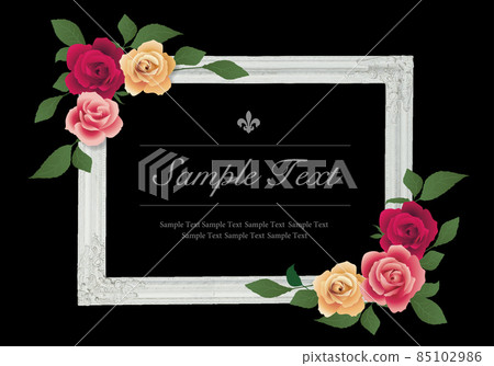 Rose antique frame - Stock Illustration [85102986] - PIXTA