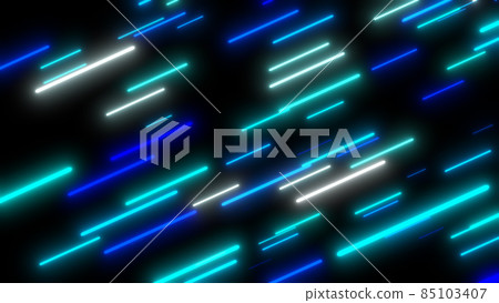 Blue flying neon lights abstract background - Stock Illustration ...