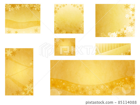 Banner (snowflake gold) - Stock Illustration [85114088] - PIXTA
