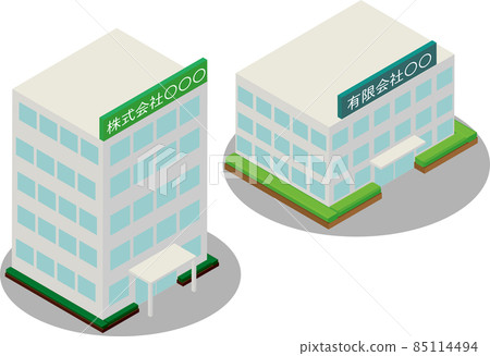 Isometric Co., Ltd. and Limited Company Buildings - Stock Illustration ...
