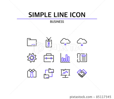 Simple point color line icon 01 - Stock Illustration [85117345] - PIXTA