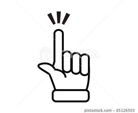 Simple hand icon hand sign index finger - Stock Illustration [85126503 ...