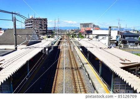 Scenery from the train window of the Saikyo... - Stock Photo [85126709 ...