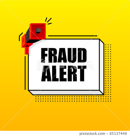 Fraud Alert banner template. Marketing flyer... - Stock Illustration ...