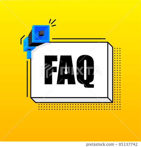 FAQ banner template. Marketing flyer with... - Stock Illustration ...