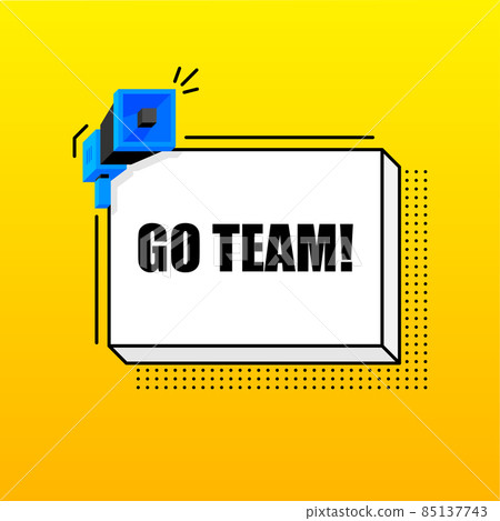 Go Team banner template. Marketing flyer with... - Stock Illustration ...