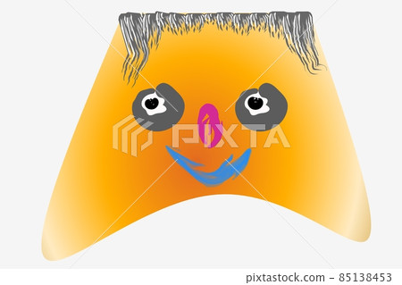 I'm slacking my cheeks and I'm happy - Stock Illustration [85138453 ...