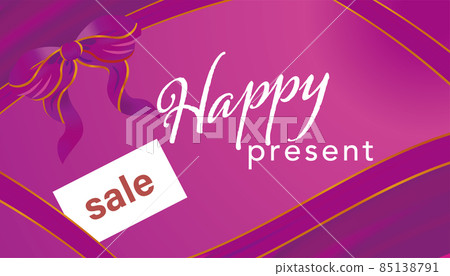 Message card background illustration on ribbon - Stock Illustration ...