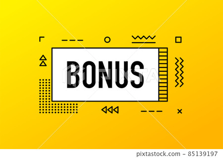 Bonus, geometry banner on yellow background.... - Stock Illustration ...