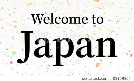 Welcome to Japan Welcome message Japan CG... - Stock Illustration ...