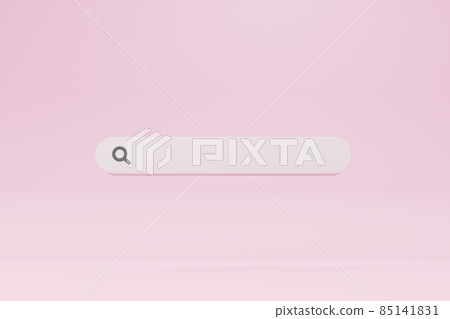 Minimal style design search bar on pink background-插圖素材 [85141831 ...