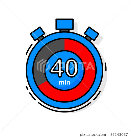 40 minutes left. Timer, clock, stopwatch... - Stock Illustration ...