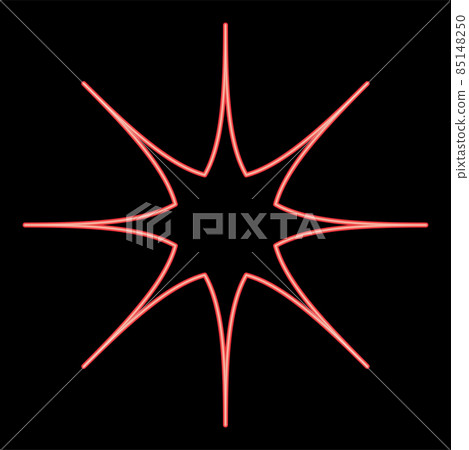 Neon star red color vector illustration image... - Stock Illustration ...