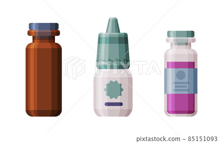 Vial or Bottle with Medication or Medicine... - Stock Illustration ...