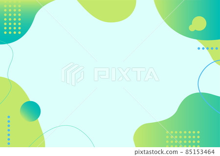 幾何圖案黃綠色/綠色框架材料-插圖素材 [85153464] - PIXTA圖庫