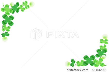 Four-leaf clover corner frame - Stock Illustration [85166488] - PIXTA