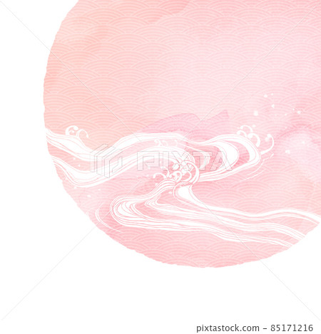 Pink Japanese style material - Stock Illustration [85171216] - PIXTA