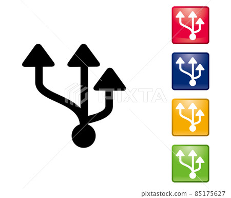 Branch distribution glossy arrow icon symbol... - Stock Illustration ...