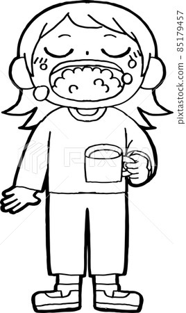 A child who gargles well - Stock Illustration [85179457] - PIXTA